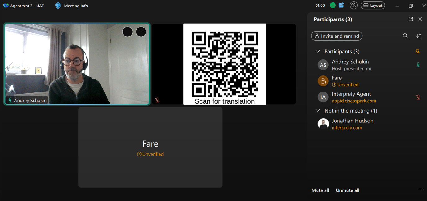 Interprefy Agent for Webex
